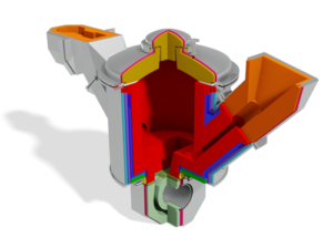 Refractories for pressure pour furnaces