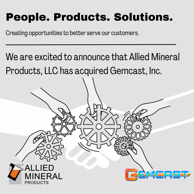Allied Mineral Products, LLC Acquires Gemcast, Inc. - Allied Mineral Products